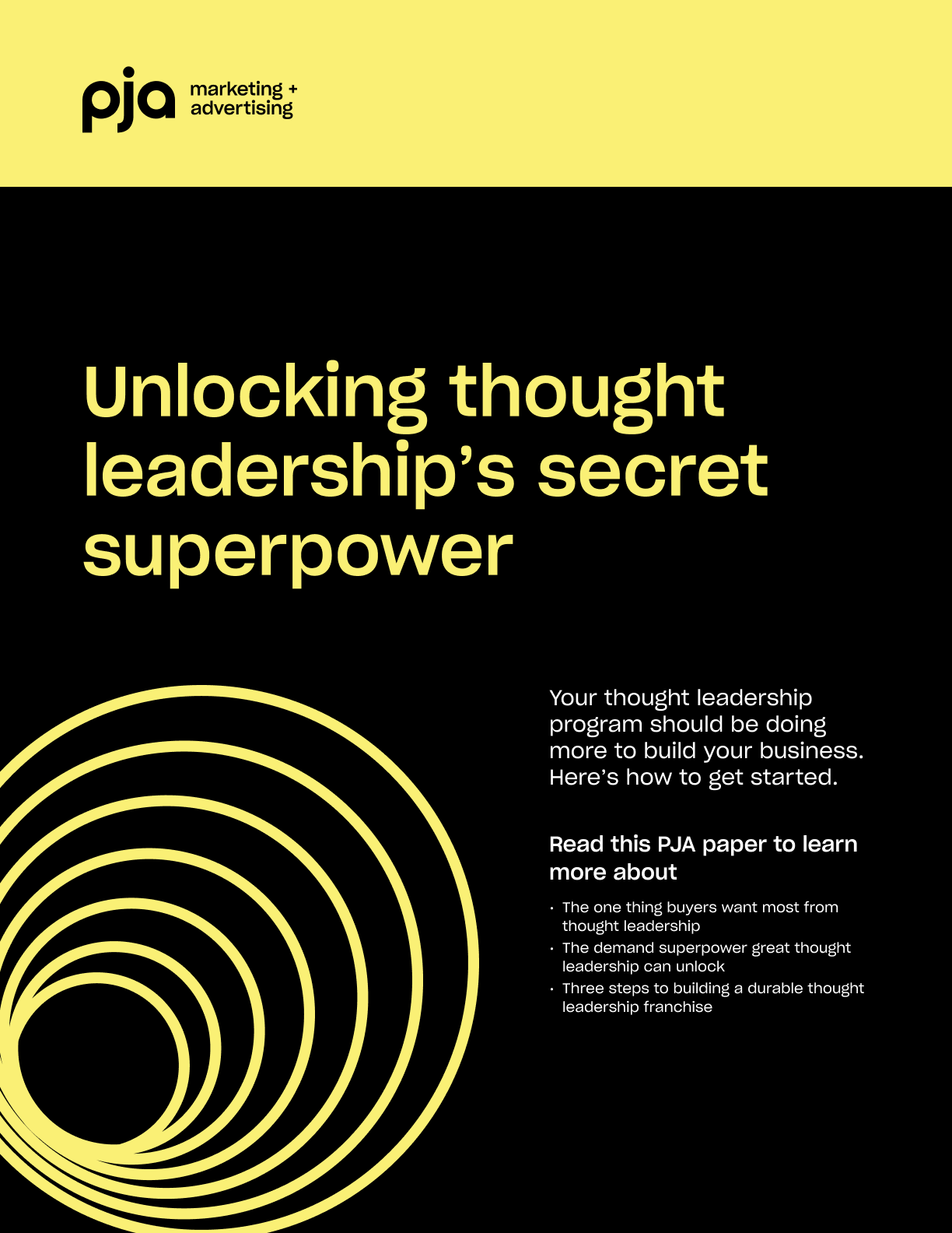 Thought Leadership's Secret Superpower - PJA